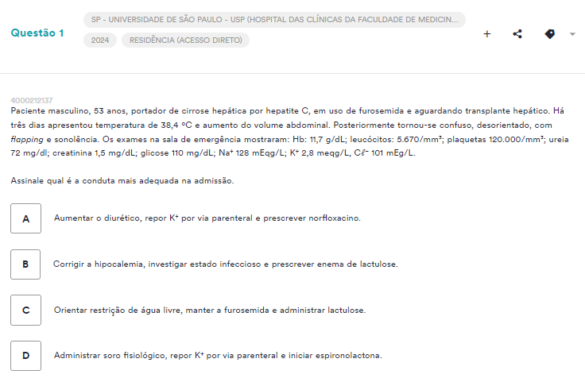 O que mais cai na prova da USP em Hepatologia
