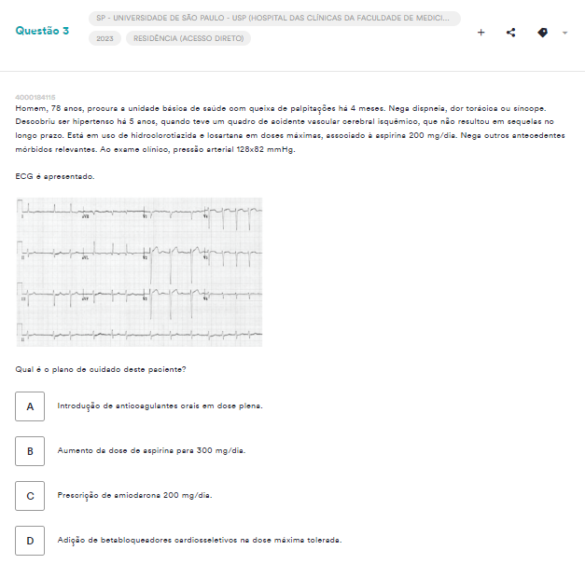 O que mais cai na prova da USP-SP em Cardiologia